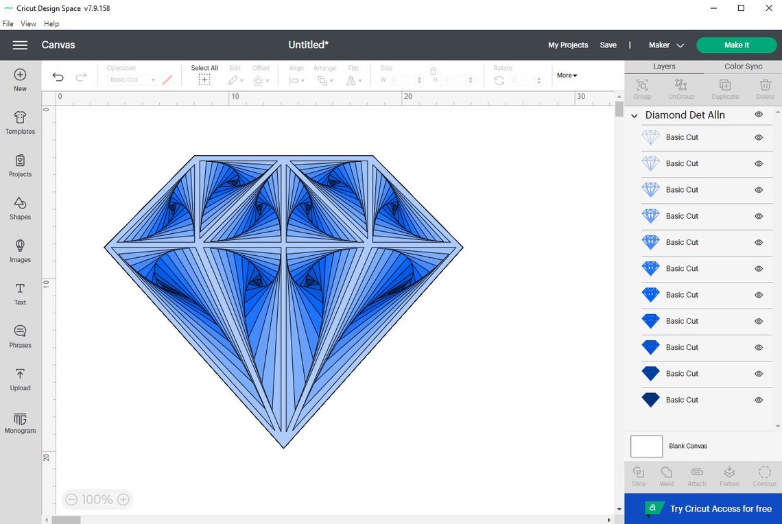 3d Diamond Mandala Svg Dxf Cut Files Vector File Layered - Etsy