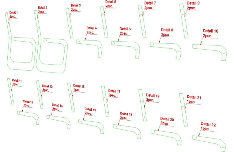 Chair Dxf Cnc Plan Cnc Router Cut Files Parametric Furniture Etsy