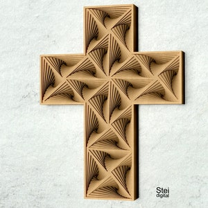 3d Cross Svg, Dxf Laser Cut File, Cut Template, Cross Vector File ...