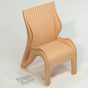 Chair 06 Dxf, Cnc Files, Parametric Furniture, Plywood Chair, Cnc Plan ...