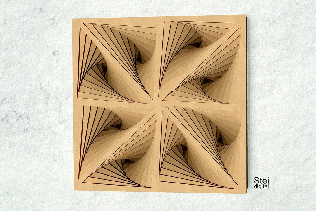 3D Geometric Mandala SVG DXF: Laser Cut CNC File - Etsy