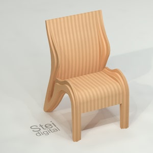 Chair 06 Dxf, Cnc Files, Parametric Furniture, Plywood Chair, Cnc Plan ...
