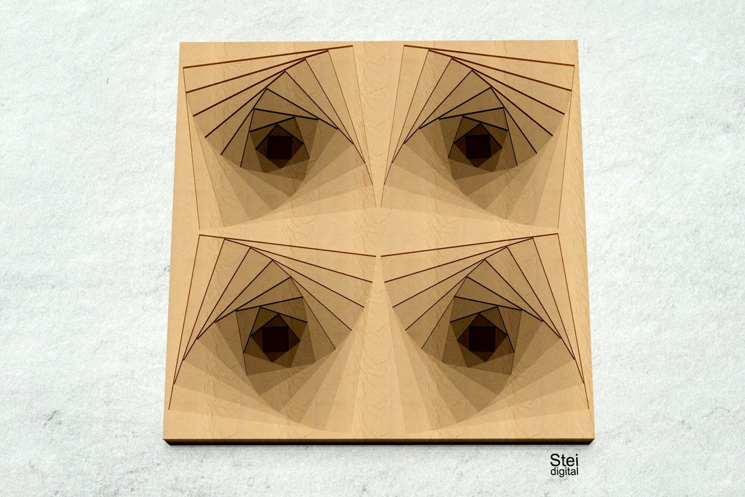 3d Optical Illusion Mandala Svg, Dxf Cut Files, Vector File, Layered ...