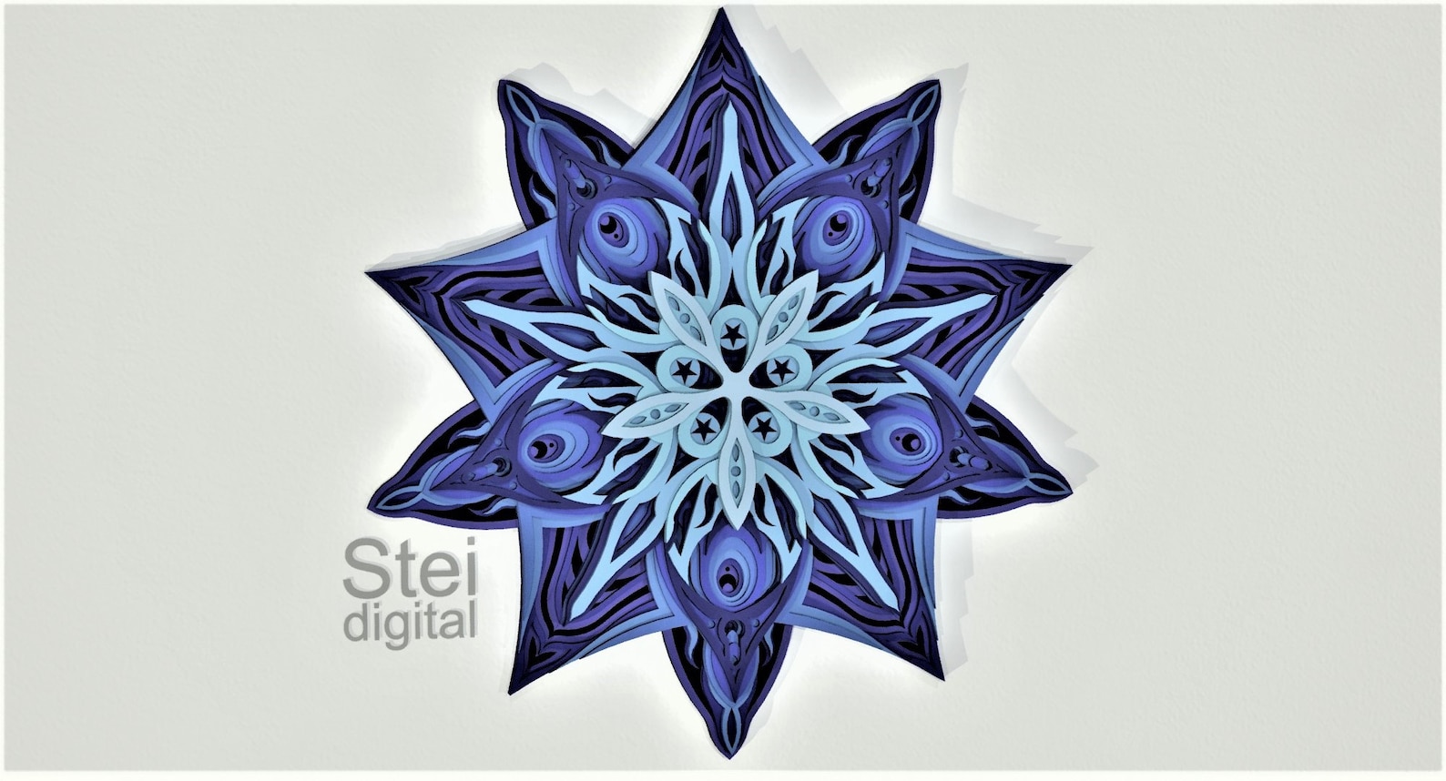 3d Christmas Tree Star Svg, Dxf Cut Files, for Laser Cut, 3d Star Svg ...