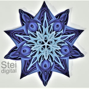 3d Christmas Tree Star Svg, Dxf Cut Files, for Laser Cut, 3d Star Svg ...