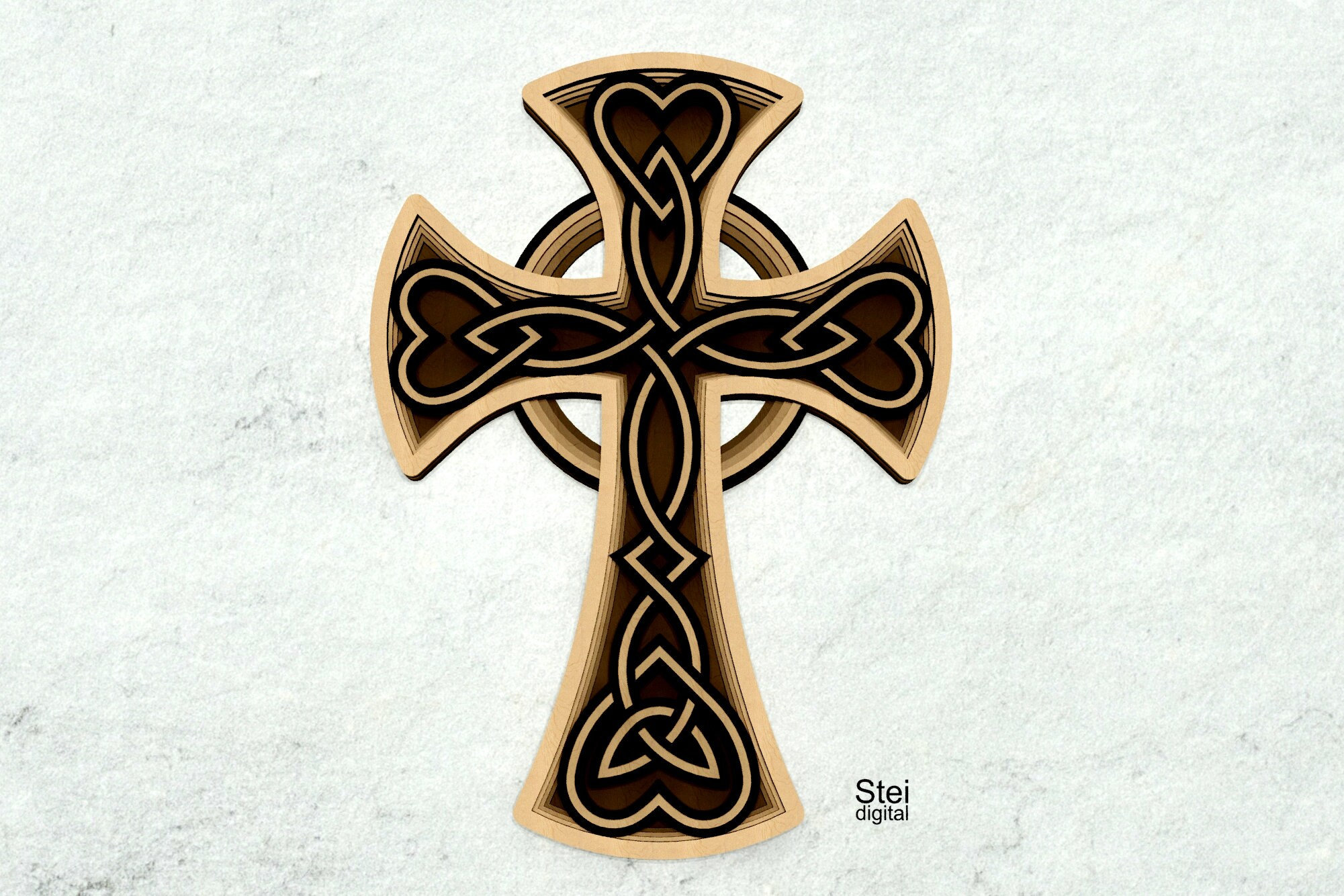 3d Celtic Cross Svg Dxf Laser Cut File Cut Template Cross - Etsy Canada