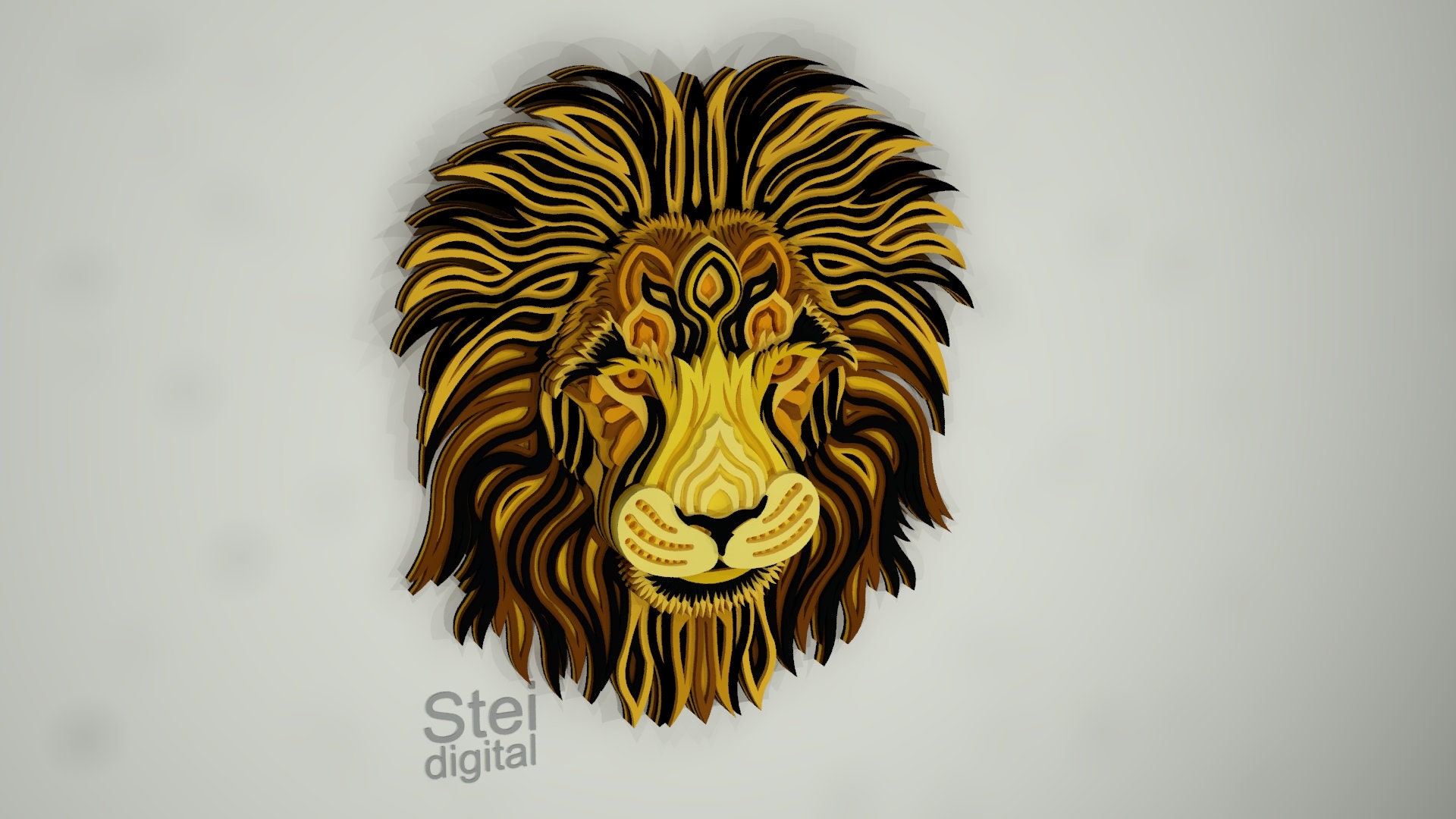 3d Lion SVG DXF Files for Laser Cutting 3d Lion Head Svg - Etsy UK