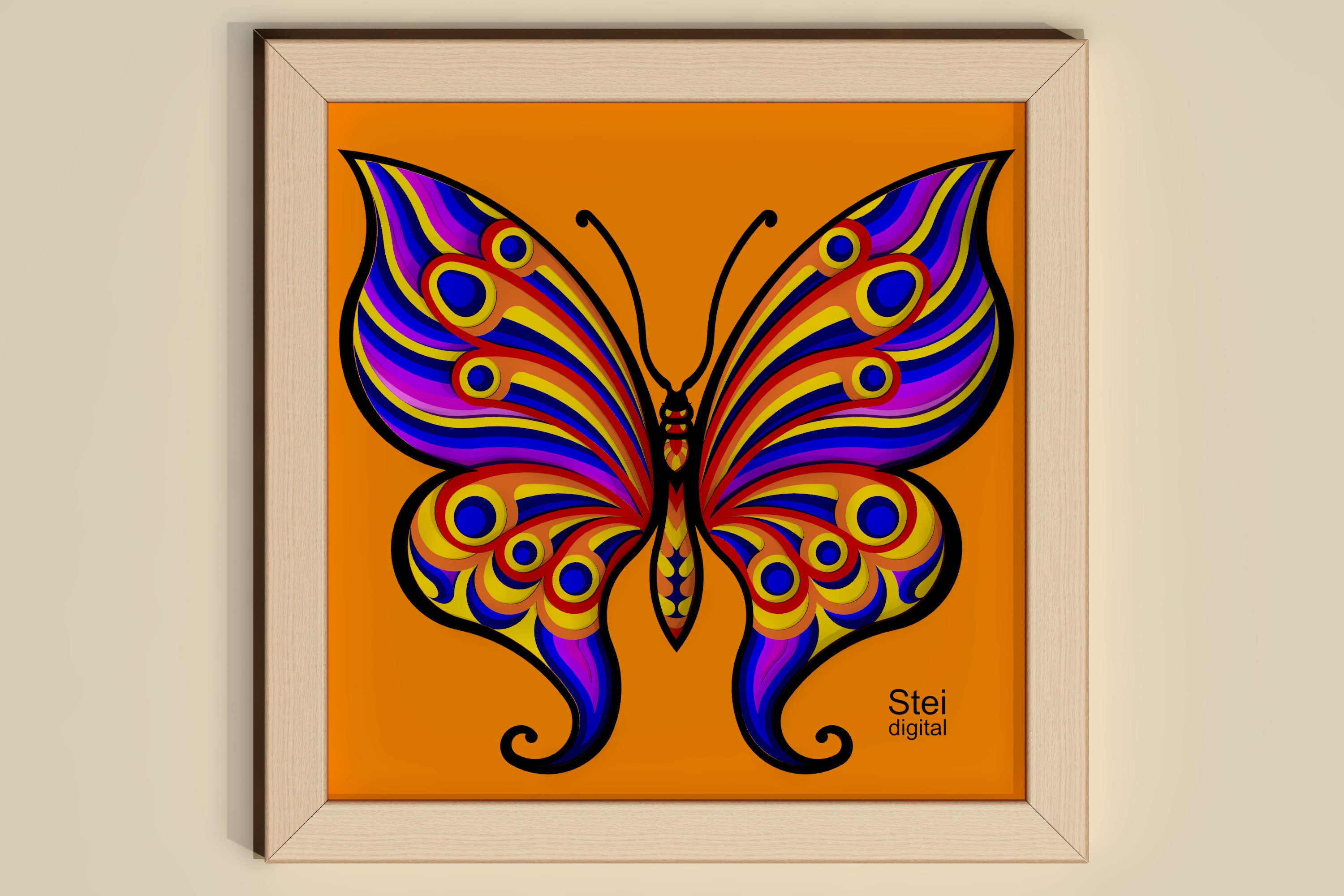 3D Butterfly Shadow Box Svg Dxf Files Butterfly Light Box - Etsy UK