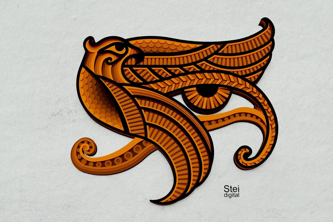 Eye of Horus Mandala SVG DXF: Layered Eagle Cut Files - Etsy