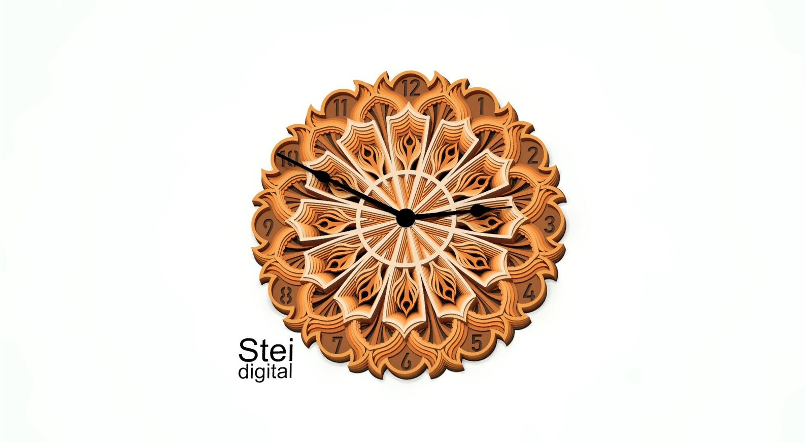 3d Wall Clock Svg Dxf Cut Files CNC Laser Cutting Files - Etsy