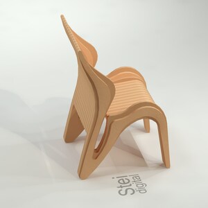 Chair 06 Dxf, Cnc Files, Parametric Furniture, Plywood Chair, Cnc Plan ...