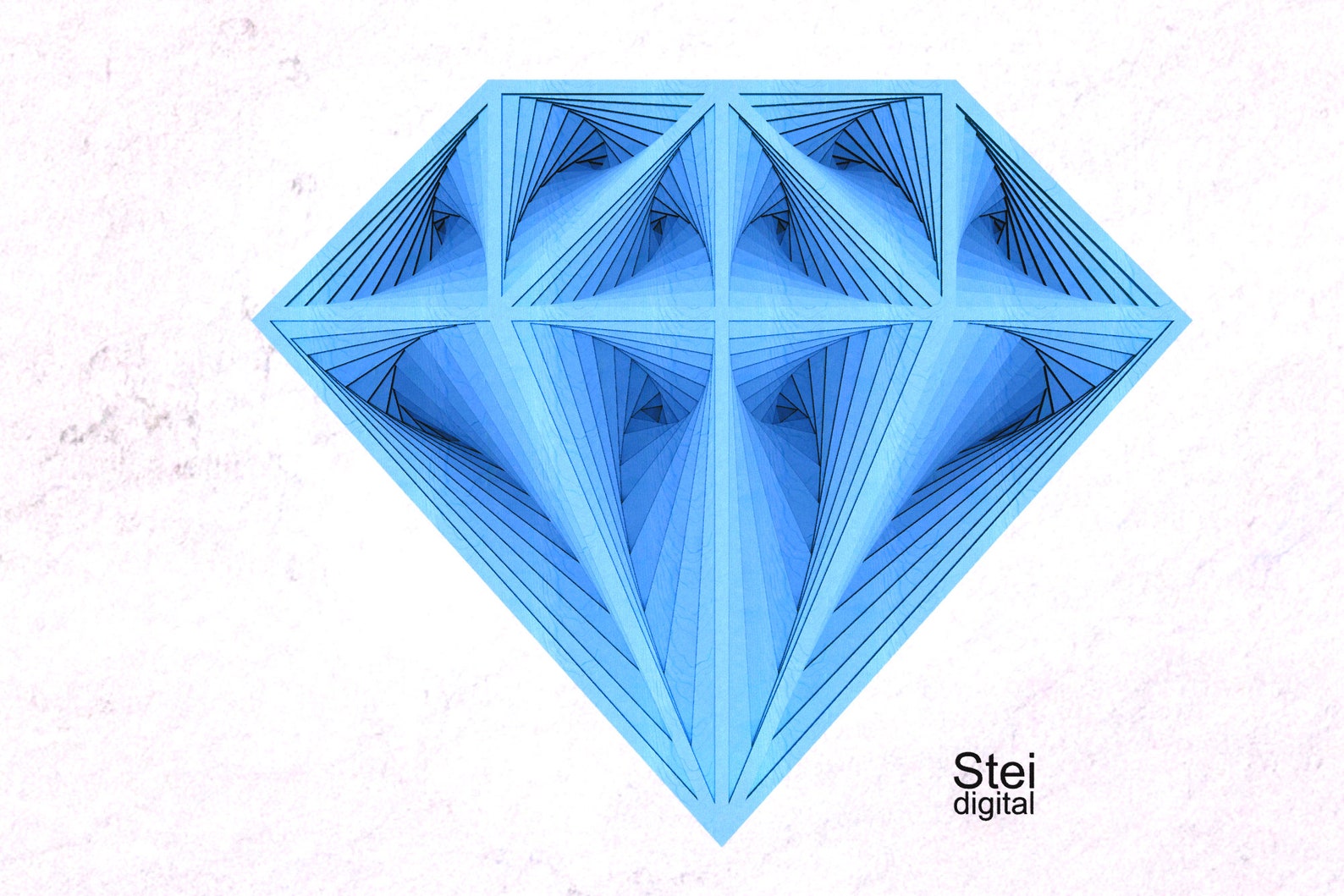 3d Diamond Mandala Svg Dxf Cut Files Vector File Layered - Etsy