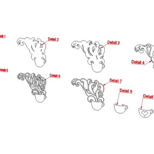 3d Coffee Cup Svg, Dxf Laser Cut Files, 3d Tea Cup Svg, Layered Coffee ...