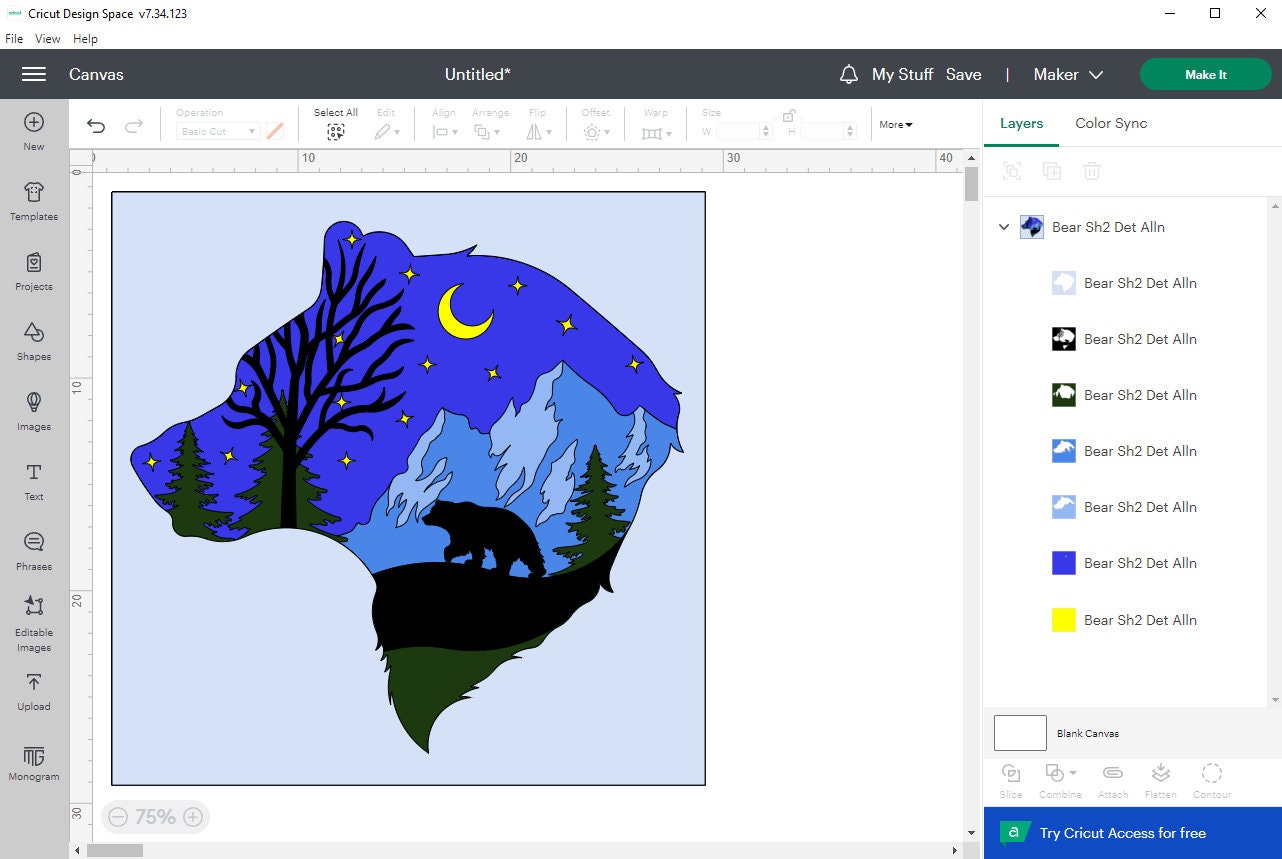 Bear Shadow Box Svg Bear Paper Cut Template Bear Layered - Etsy