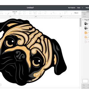 3d Pug Svg, Dxf Laser Cut Files, Layered Dog Svg, Pug Mandala Svg, Pug ...