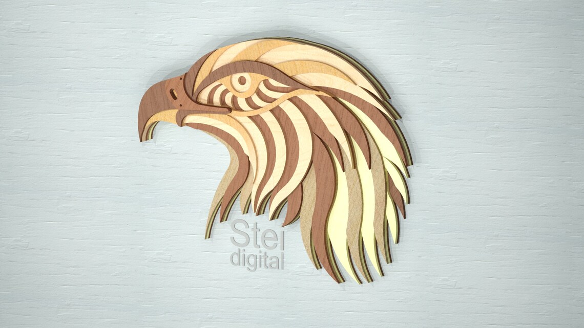 3d Layered Eagle Svg Dxf Files for Laser Cutting Svg for - Etsy