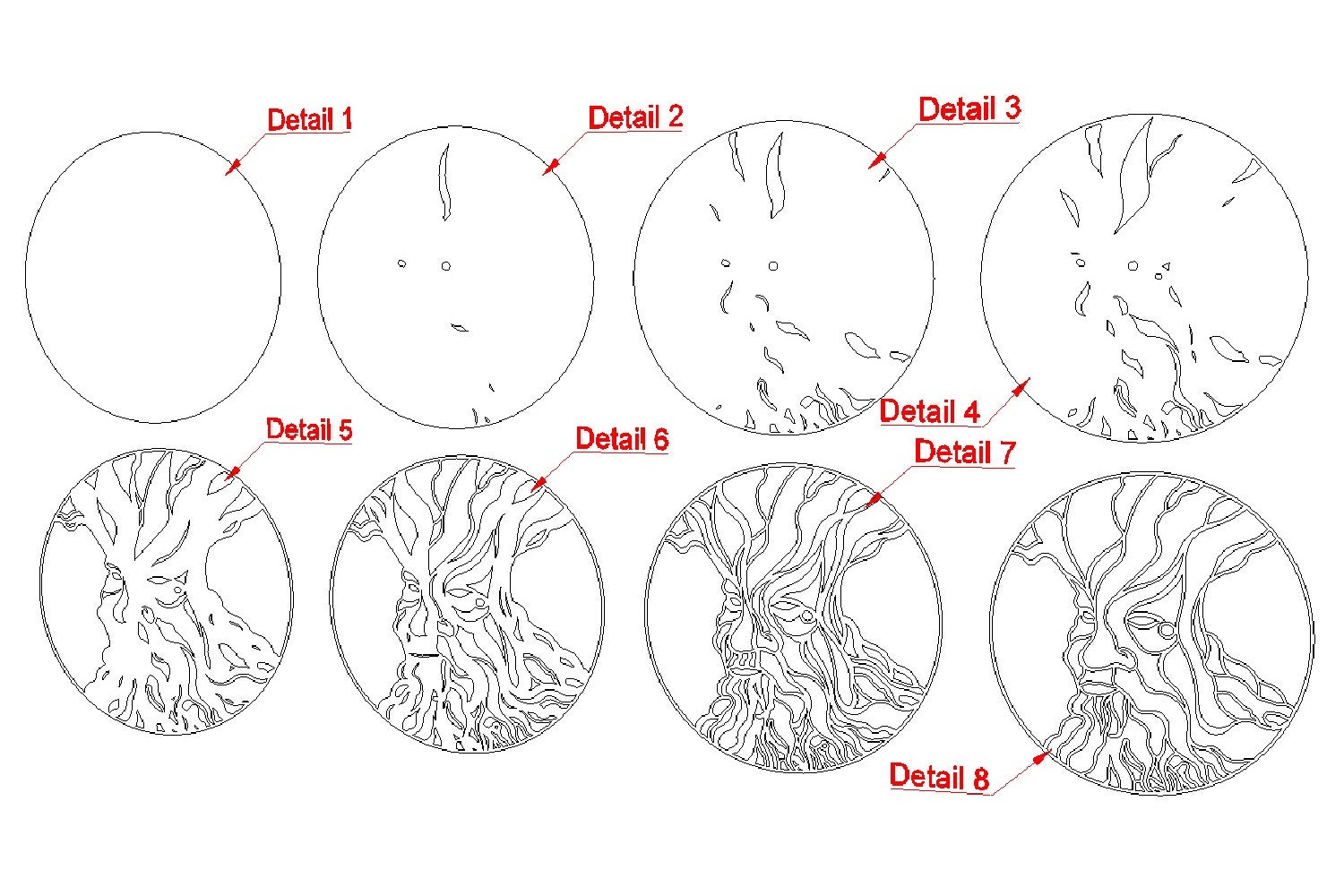 3d Ent tree svg 3d Tree of life Svg Dxf laser cut files - Etsy.de