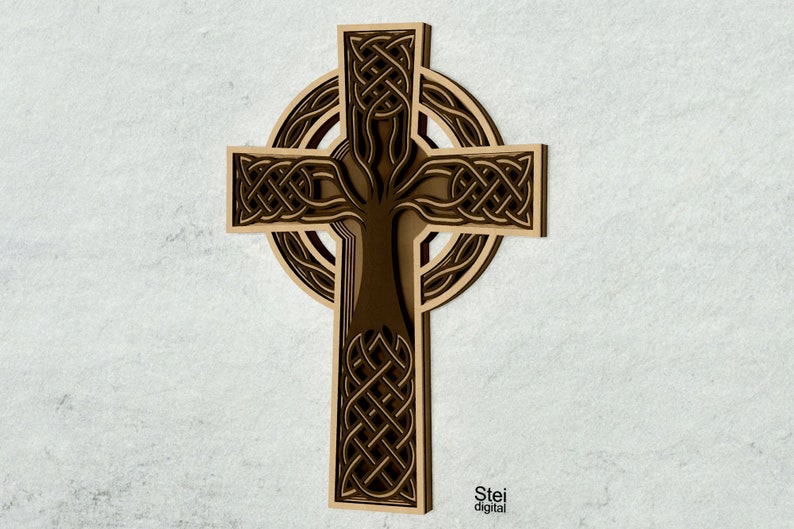 3d Celtic Cross With Tree of Life SVG DXF Laser Cut File - Etsy Canada