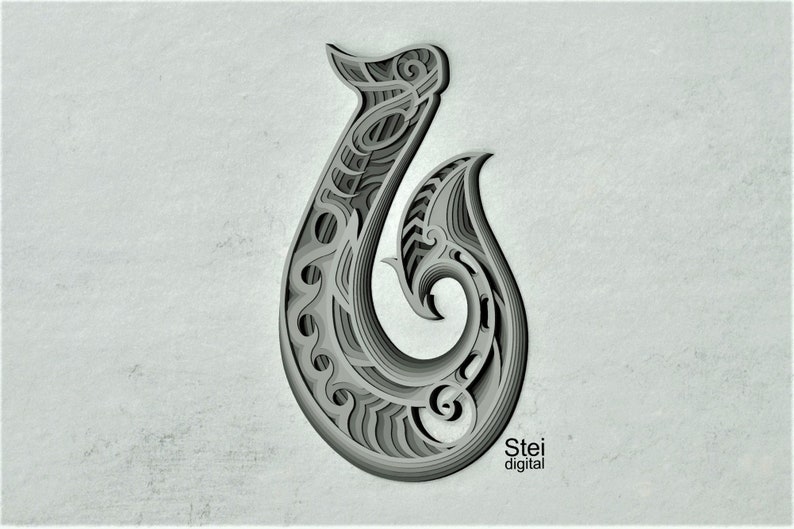 3d Fish Hook Svg Dxf Laser Cut File Layered Hook Svg Hook - Etsy Australia