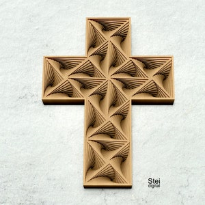 3d Cross Svg, Dxf Laser Cut File, Cut Template, Cross Vector File ...