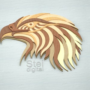 3d Layered Eagle Svg, Dxf Files for Laser Cutting, Svg for Cricut ...