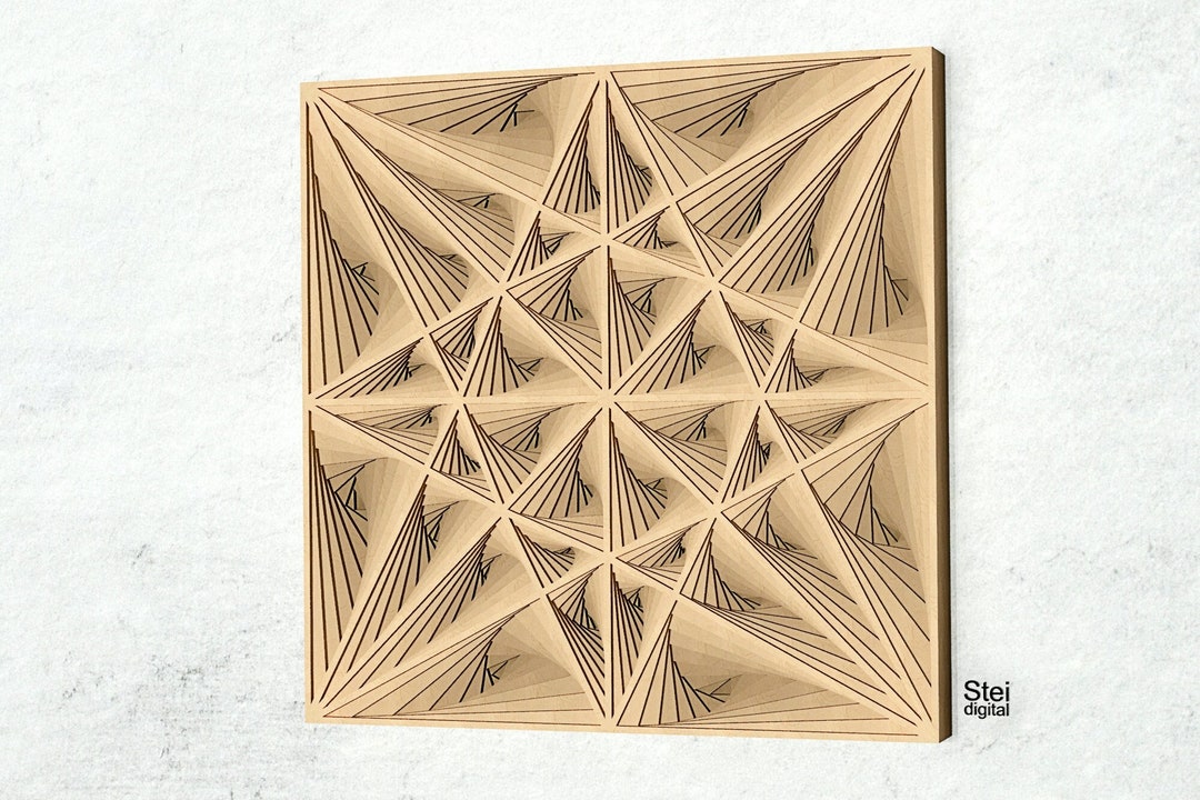 3d Optical Illusion SVG, DXF Cut Files, Vector File, Layered Illusion ...