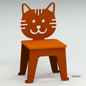 Cat Chair Cnc, Kids Furniture, Chair Dxf CNC Plan, Cnc Router Cut Files ...