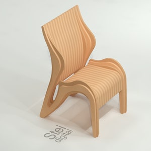Chair 06 Dxf, Cnc Files, Parametric Furniture, Plywood Chair, Cnc Plan ...