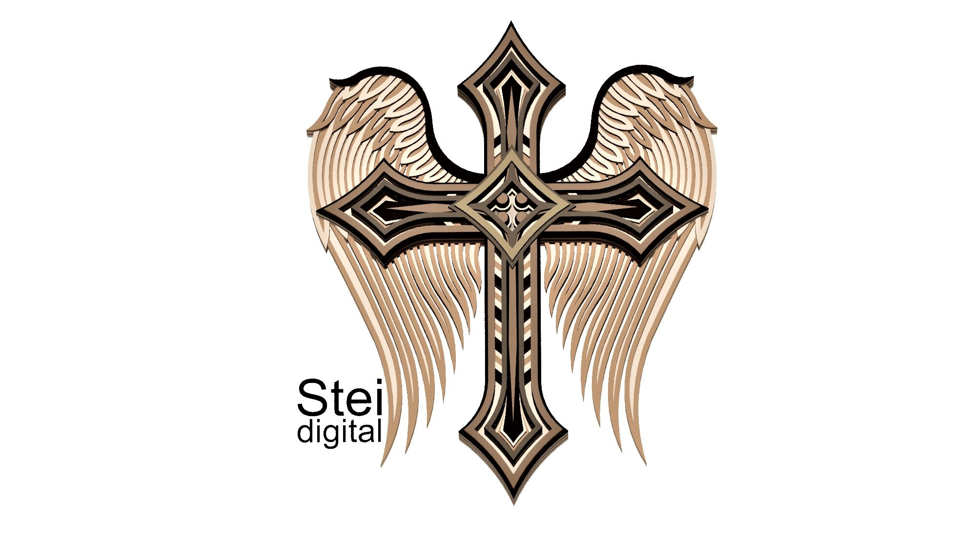 3d Winged Cross Svg Dxf Laser Cut File Laser Cut Template - Etsy Australia