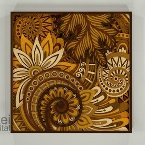 Layered Floral Design SVG, DXF Cut Files, Laser Cutting Files, 3d ...