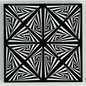 3d Optical Illusion Mandala SVG, DXF Cut Files, Vector File, Layered ...