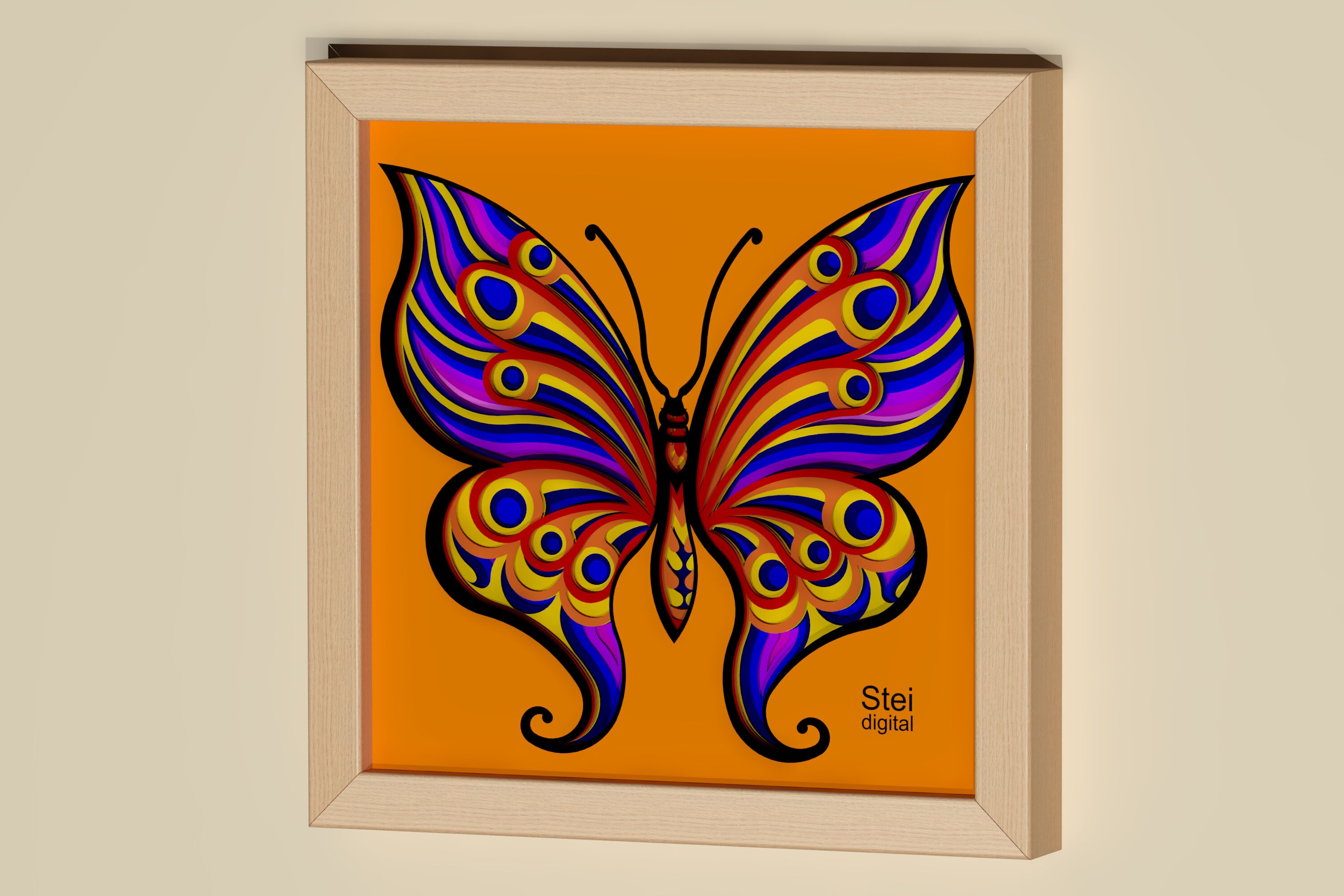 3D Butterfly Shadow Box Svg Dxf Files Butterfly Light Box - Etsy UK