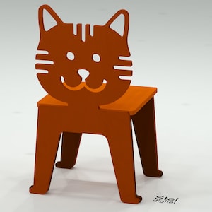Cat Chair Cnc, Kids Furniture, Chair Dxf CNC Plan, Cnc Router Cut Files ...