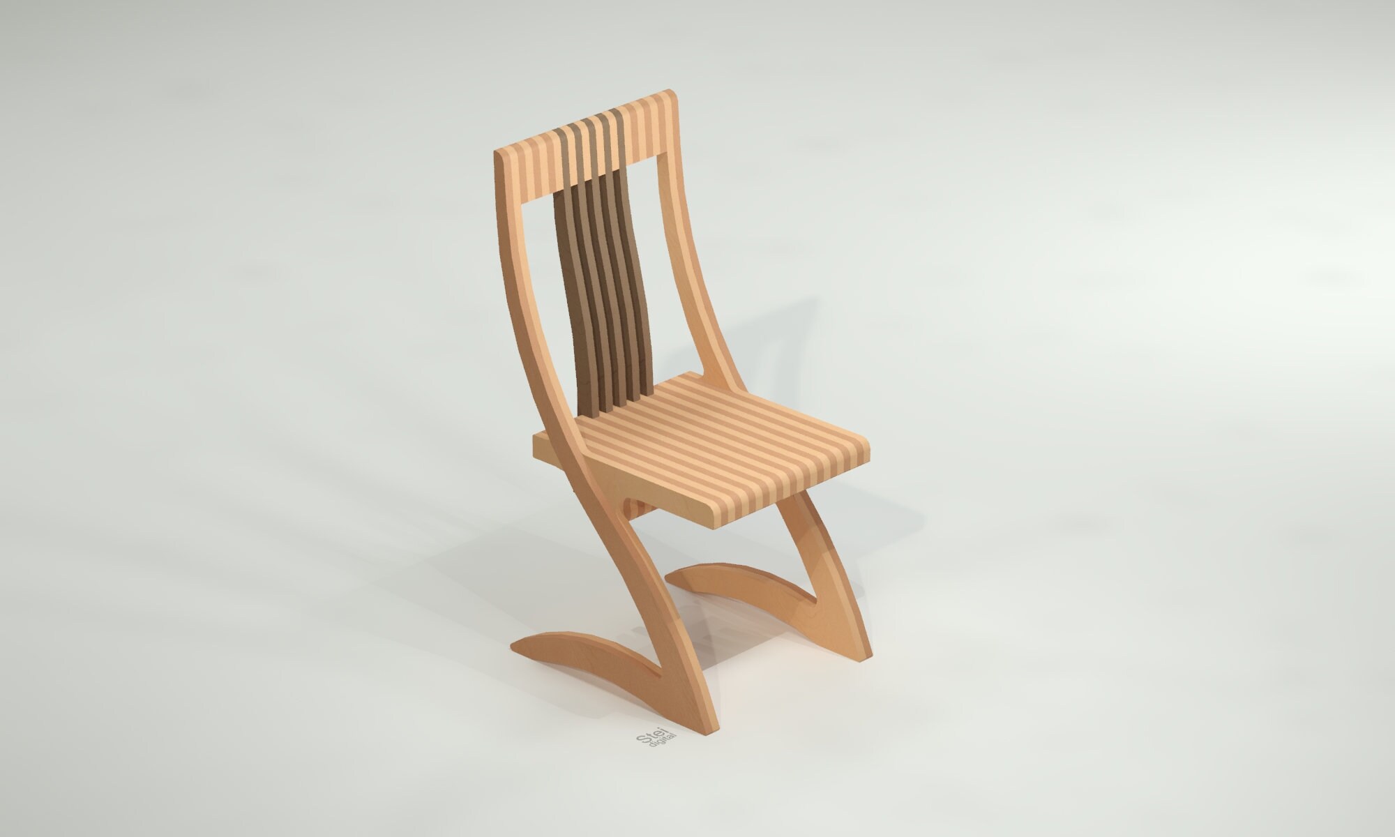 CNC Chair Design: Plywood Chair DXF Plan (digital Download) - Etsy Canada
