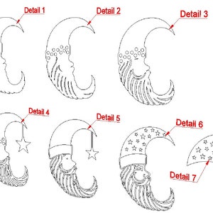 3d Santa Moon Svg, Dxf Laser Files, Layered Santa Claus Svg, Moon ...