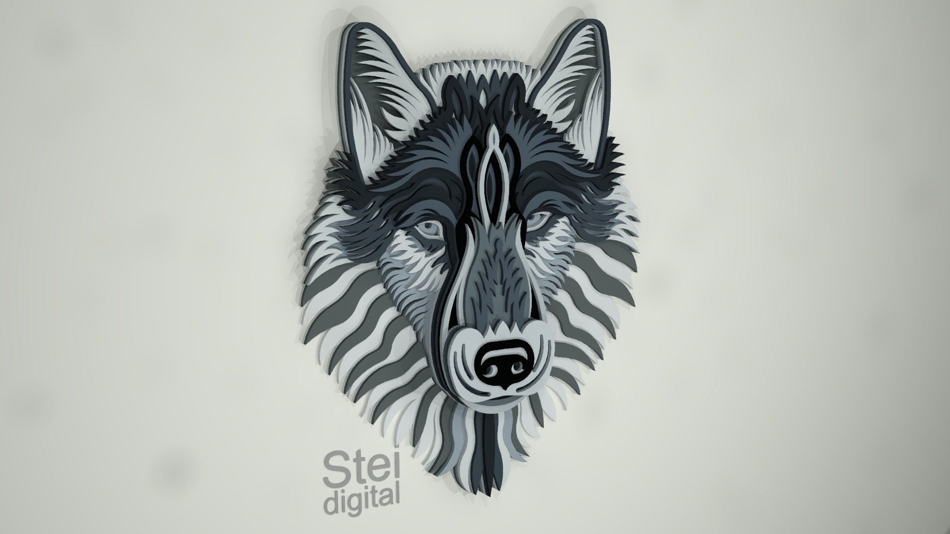 3d Layered Wolf Svg Dxf Files for Laser Cutting Svg for - Etsy UK