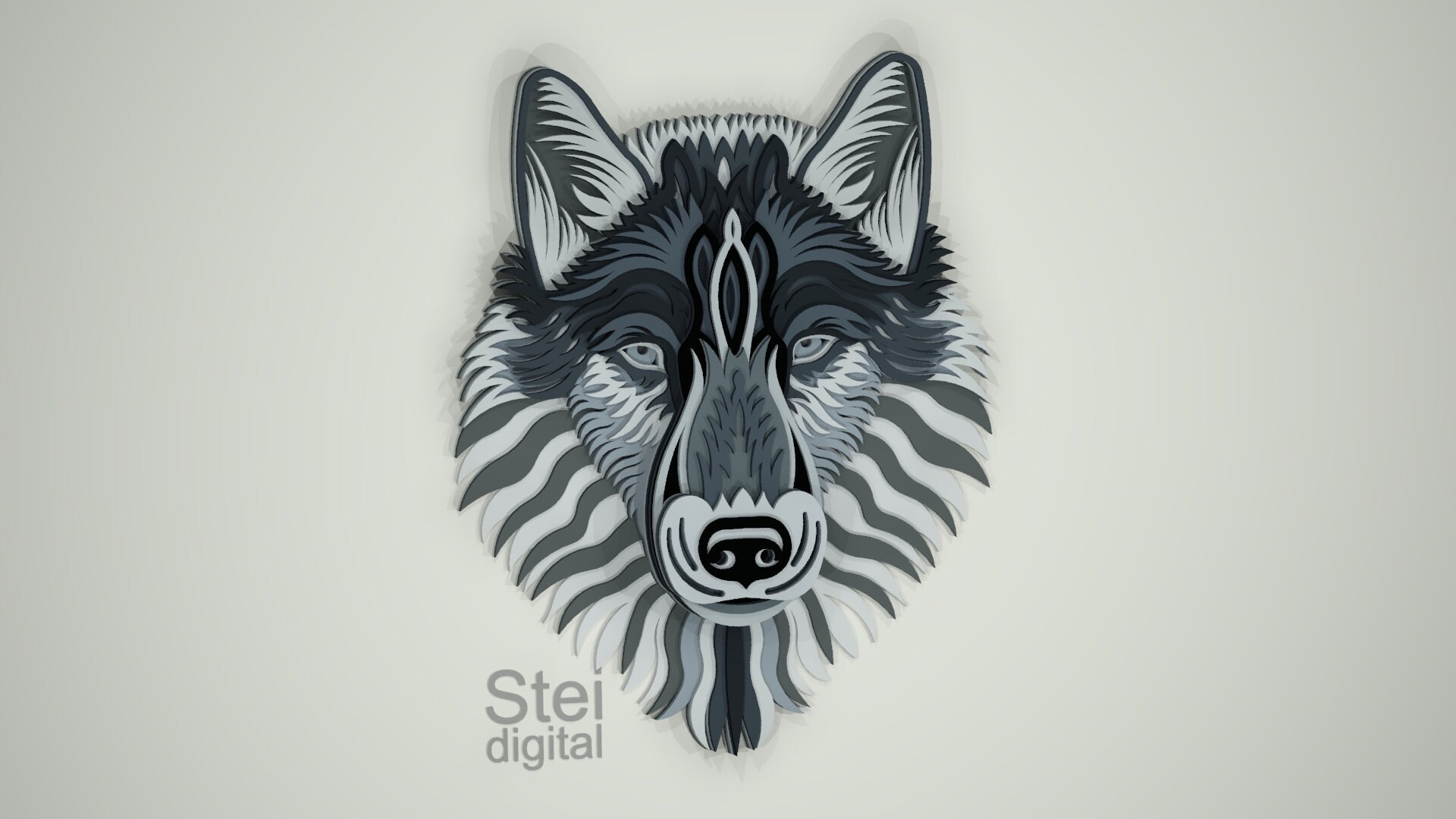 3d Layered Wolf Svg Dxf Files for Laser Cutting Svg for - Etsy UK