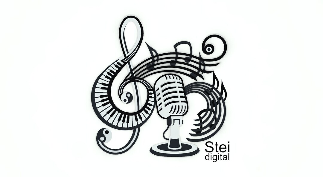 Layered Music Svg, Dxf Cutting File, Laser Cut Svg, Music Notes Svg ...