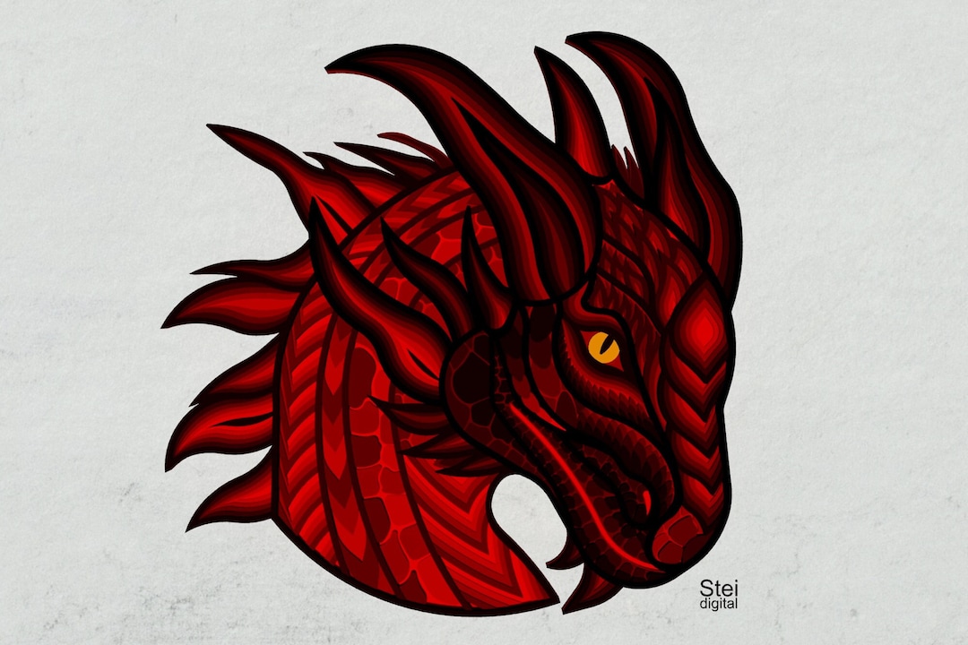 3d Dragon Face SVG, DXF Cut Files, Dragon Mandala SVG, Dragon Vector ...