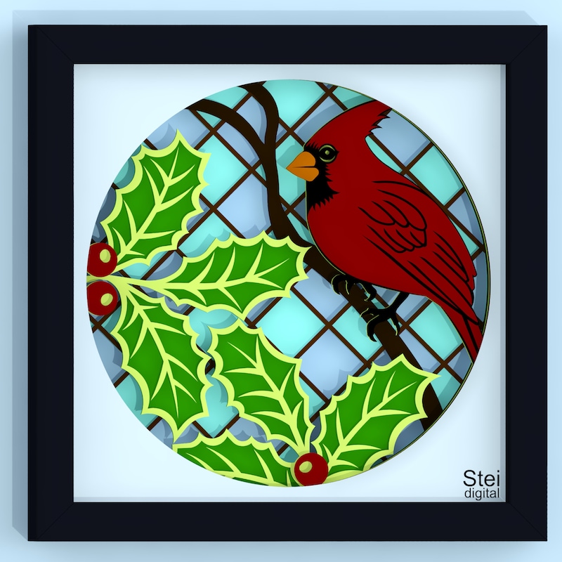 Cardinal Shadow Box - Etsy