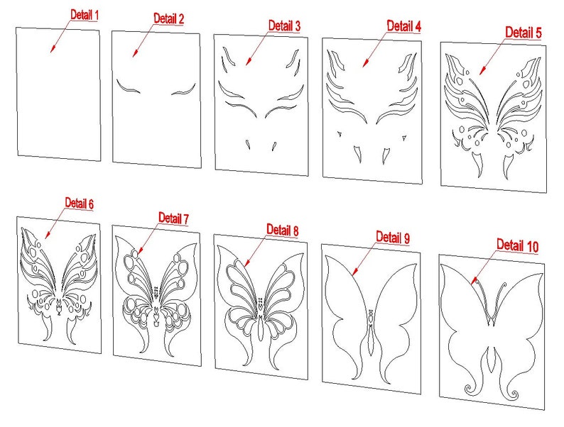 3D Butterfly Shadow Box Svg Dxf Files Butterfly Light Box - Etsy