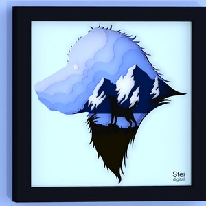 3d Dog Shadow Box Svg, Dog Papercut Template, Dog Layered Svg, Dog ...