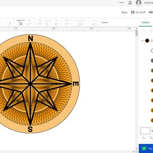 3d Compass Mandala Svg, Dxf Laser Cut Files, Compass Layered Svg, Cut ...