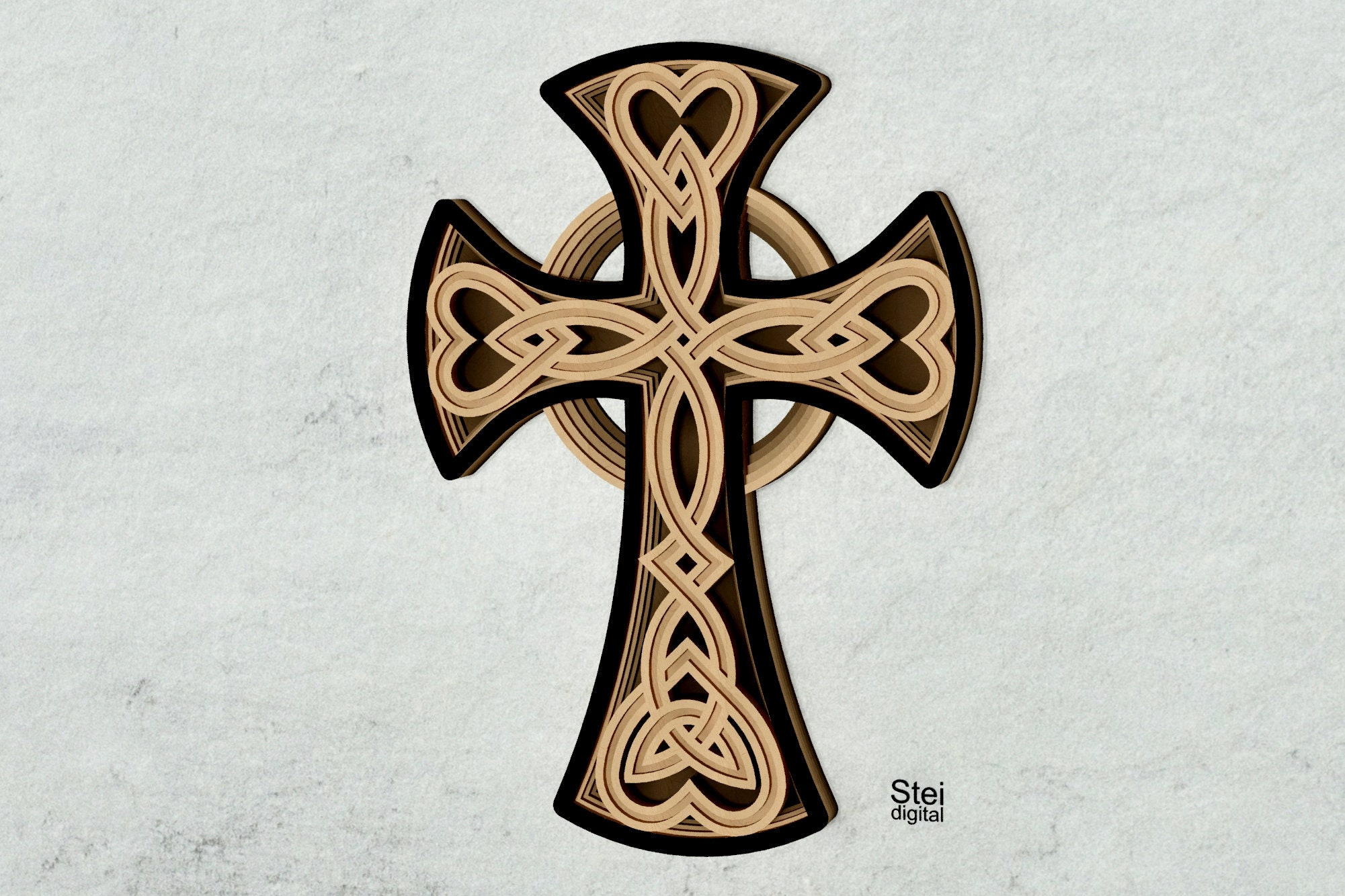 3d Celtic Cross Svg Dxf Laser Cut File Cut Template Cross - Etsy Canada