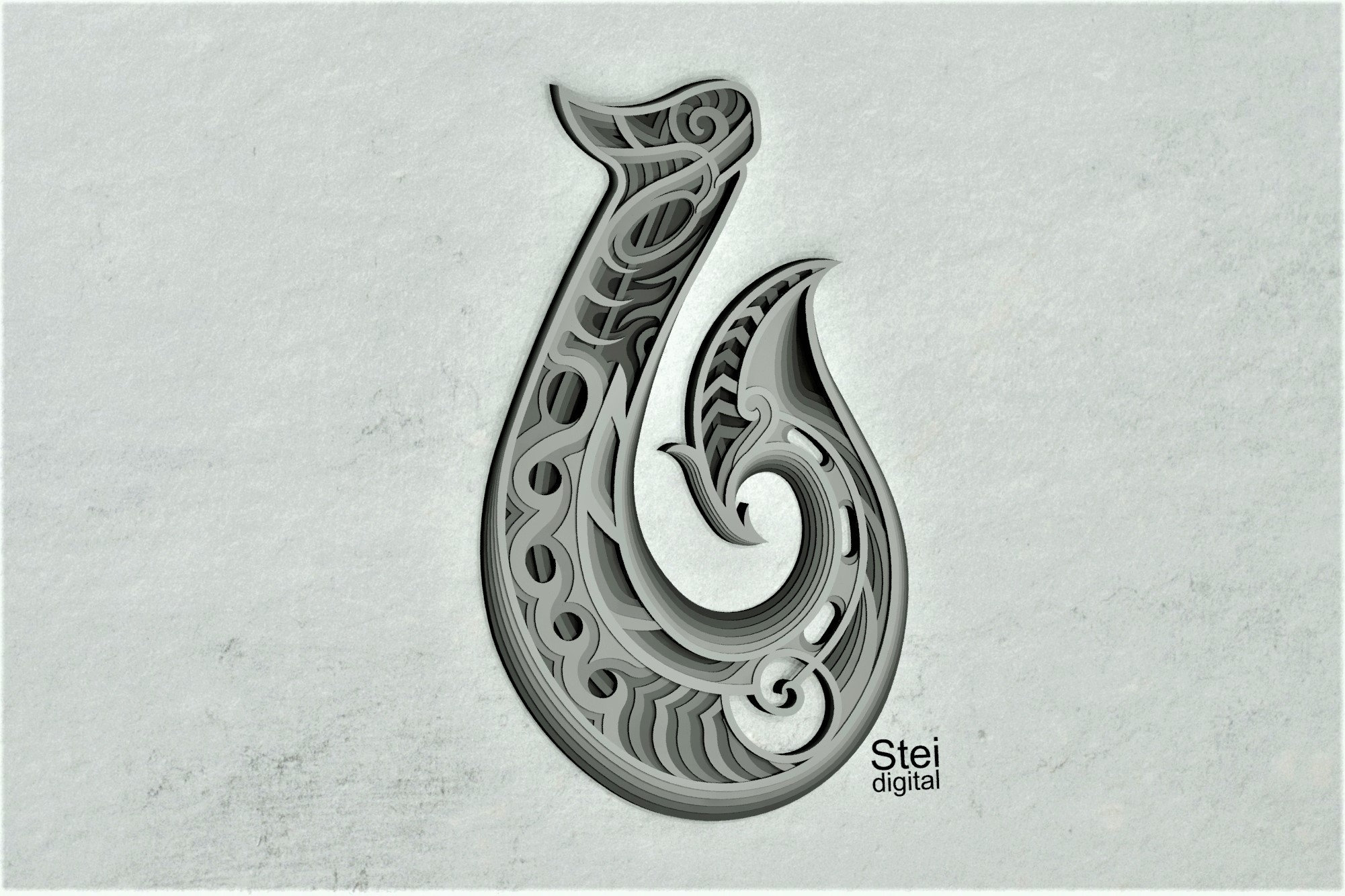 3d Fish Hook Svg Dxf Laser Cut File Layered Hook Svg Hook - Etsy Australia