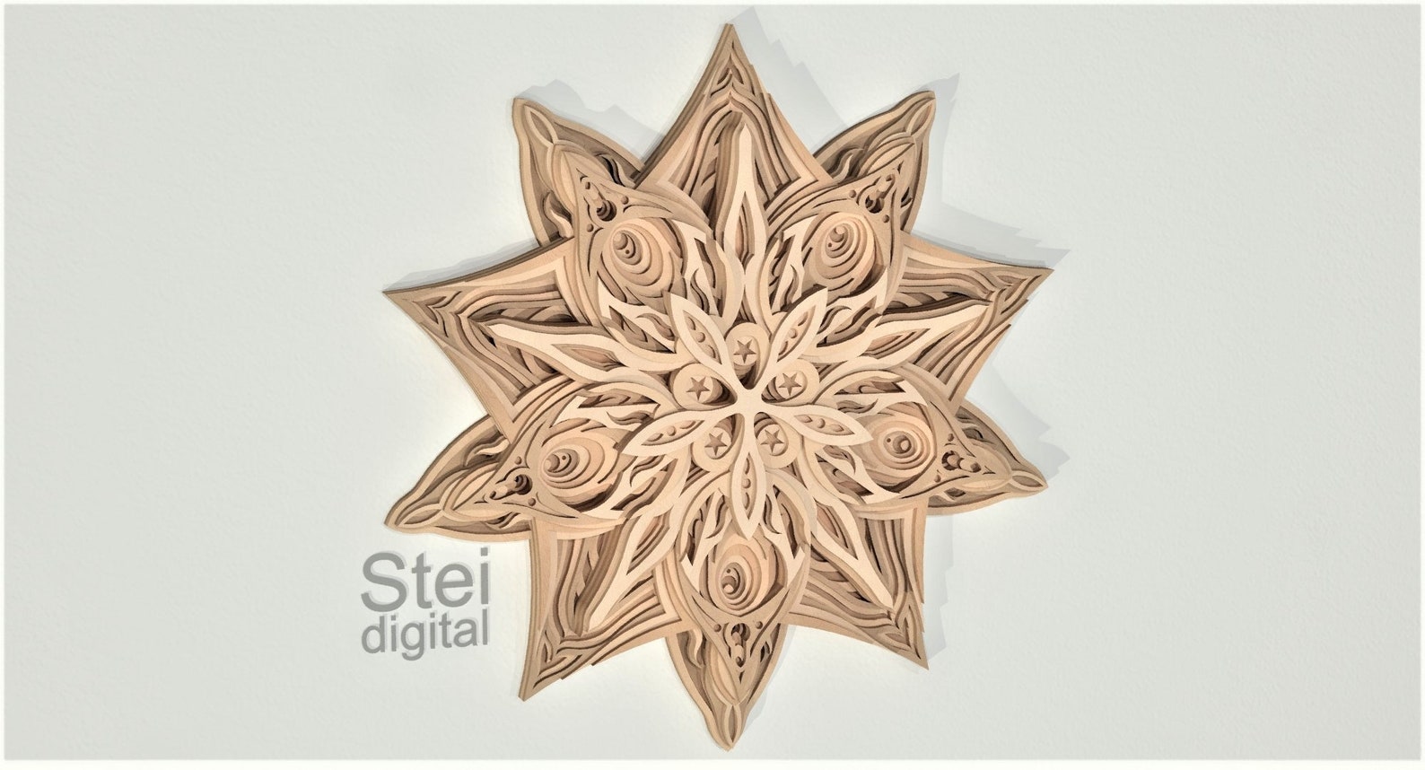 3d Christmas Tree Star Svg, Dxf Cut Files, for Laser Cut, 3d Star Svg ...