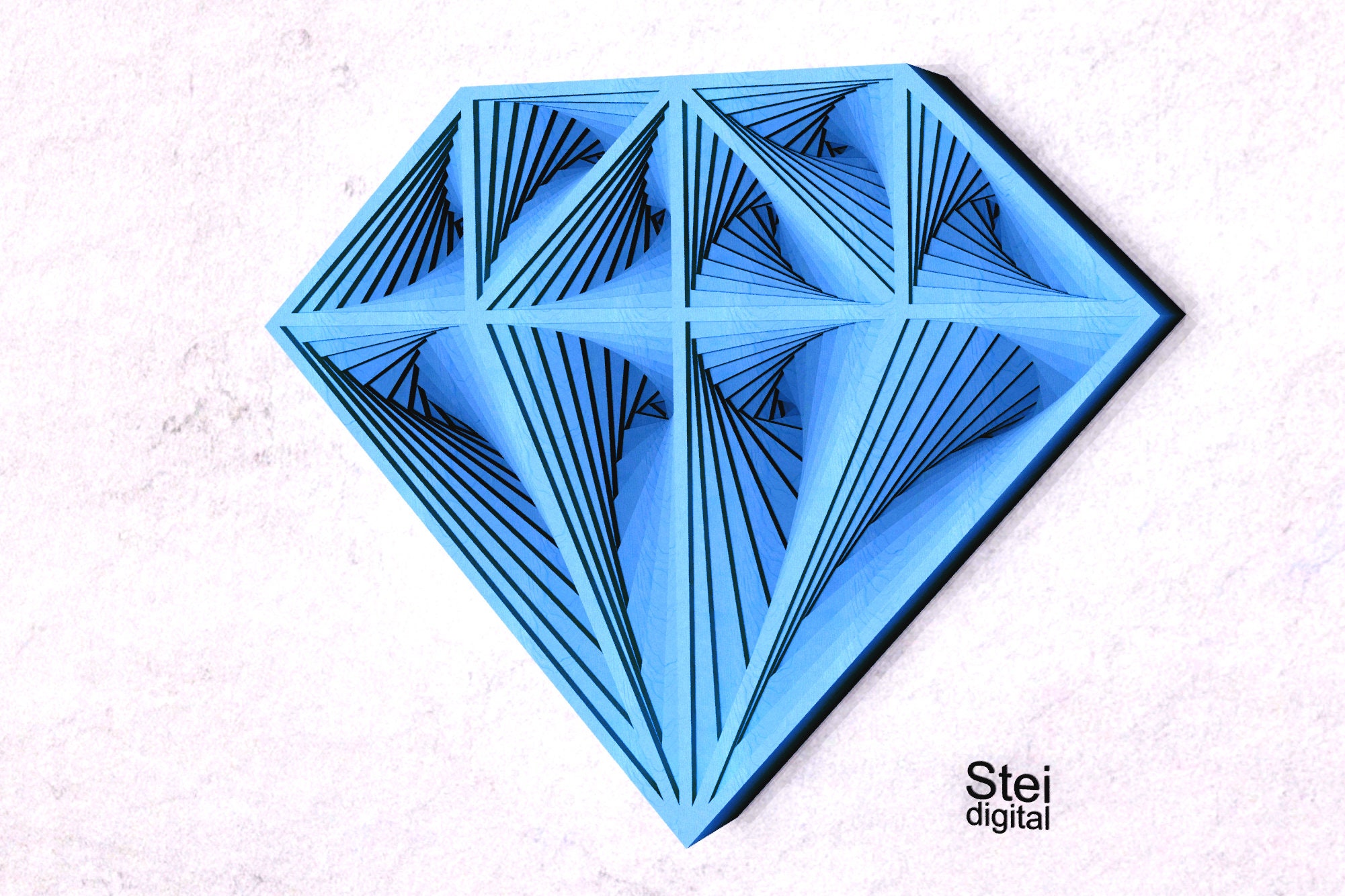 3d Diamond Mandala Svg Dxf Cut Files Vector File Layered - Etsy