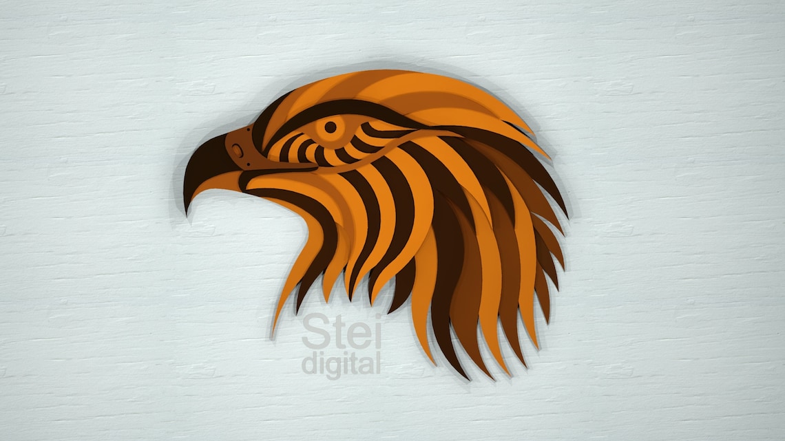 3d Layered Eagle Svg Dxf Files for Laser Cutting Svg for - Etsy