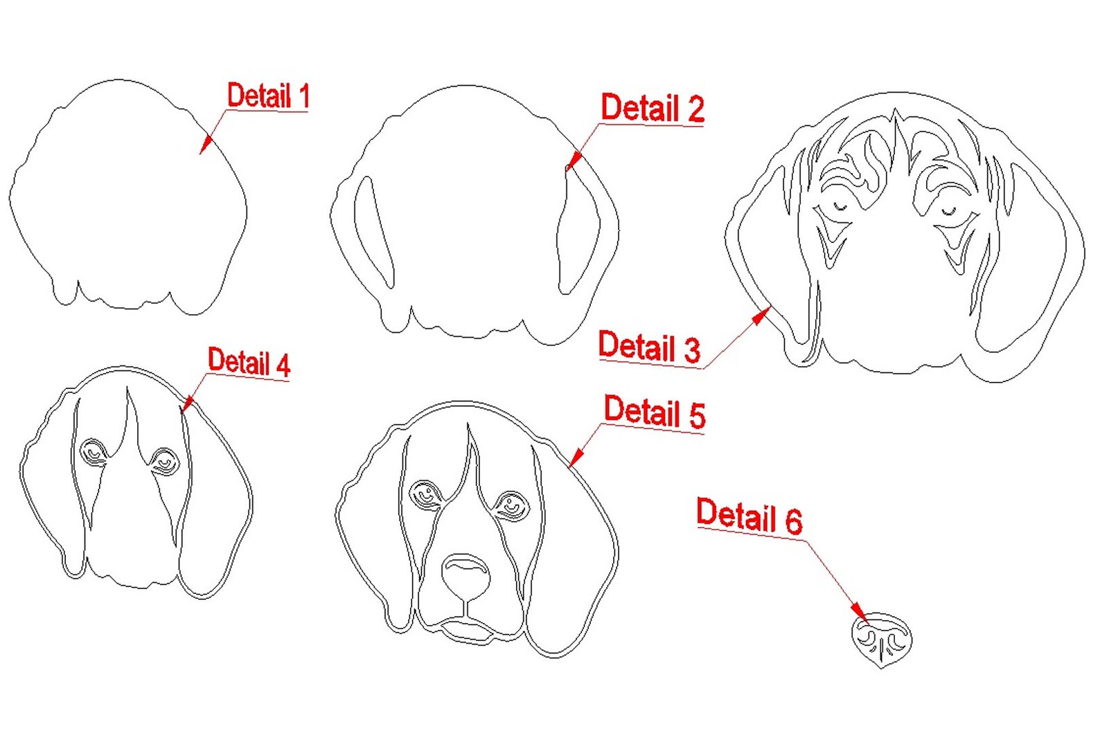 3d Beagle Dog Svg Dxf Laser Cut Files Layered Dog Svg - Etsy