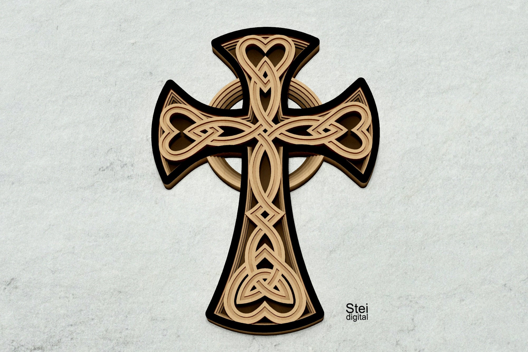 3d Celtic Cross Svg Dxf Laser Cut File Cut Template Cross - Etsy Canada